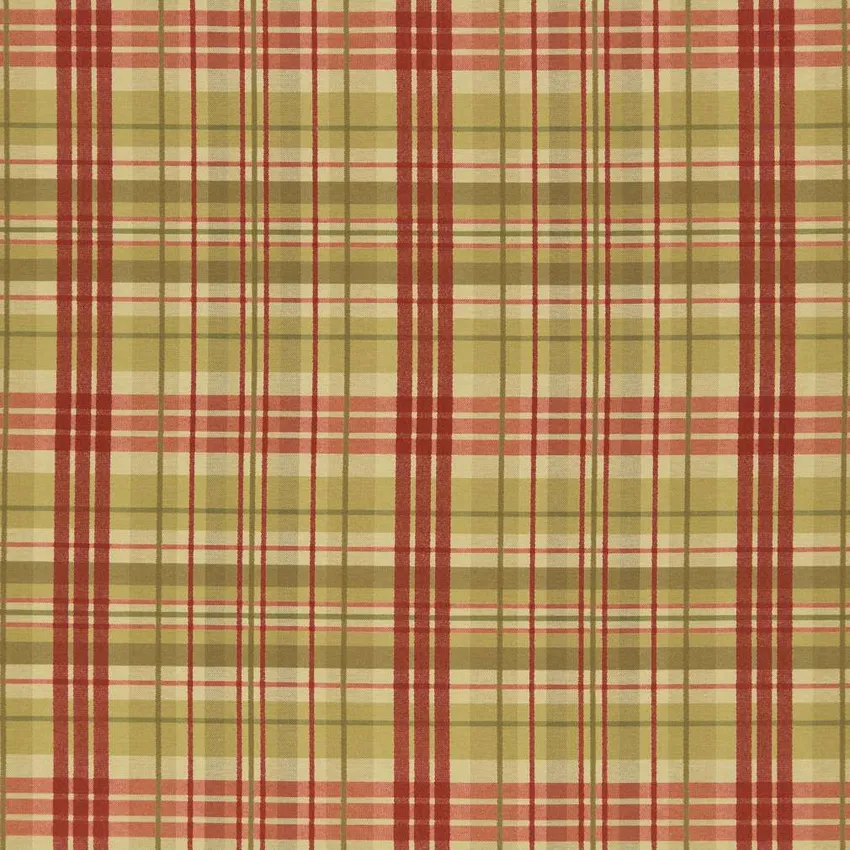 Burgundy and Light Geen Plaid Damask Drapery and Upholstery Fabric by ...