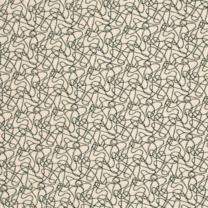 Ebony Black Abstract Geometric Woven Patterns Upholstery Fabric by the Yard