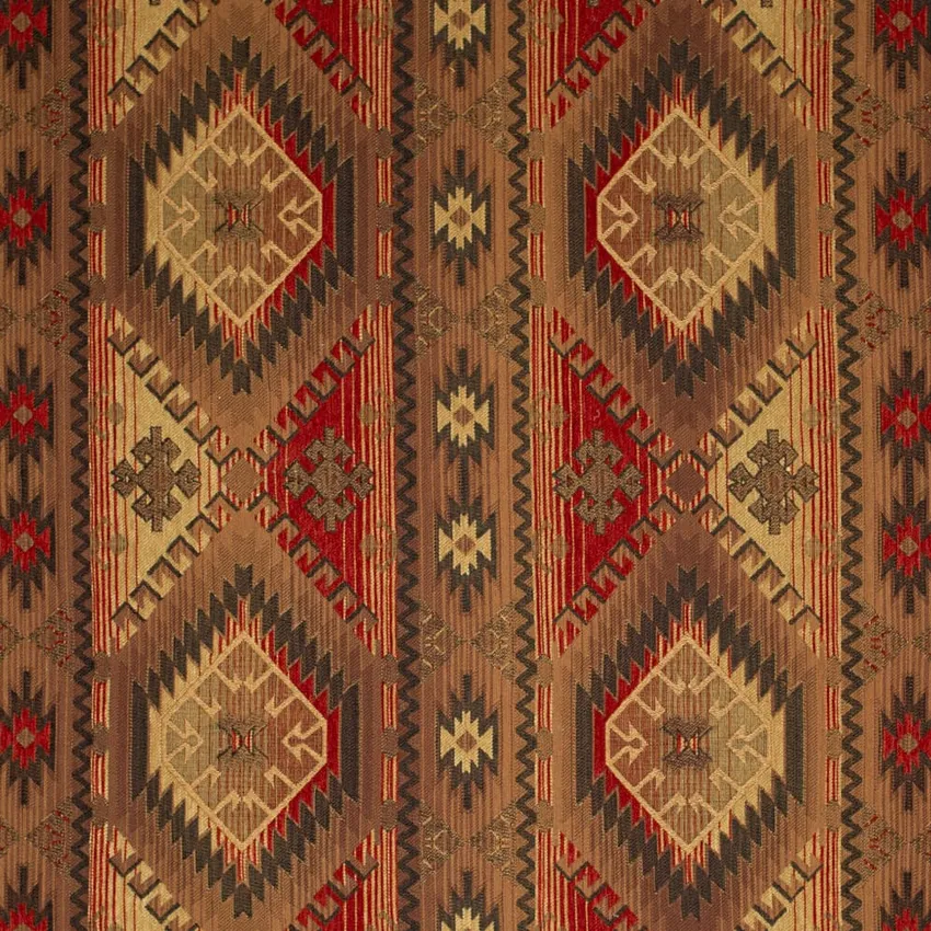 Aztec Brown and Red Burgundy Abstract Geometric Woven Patterns ...