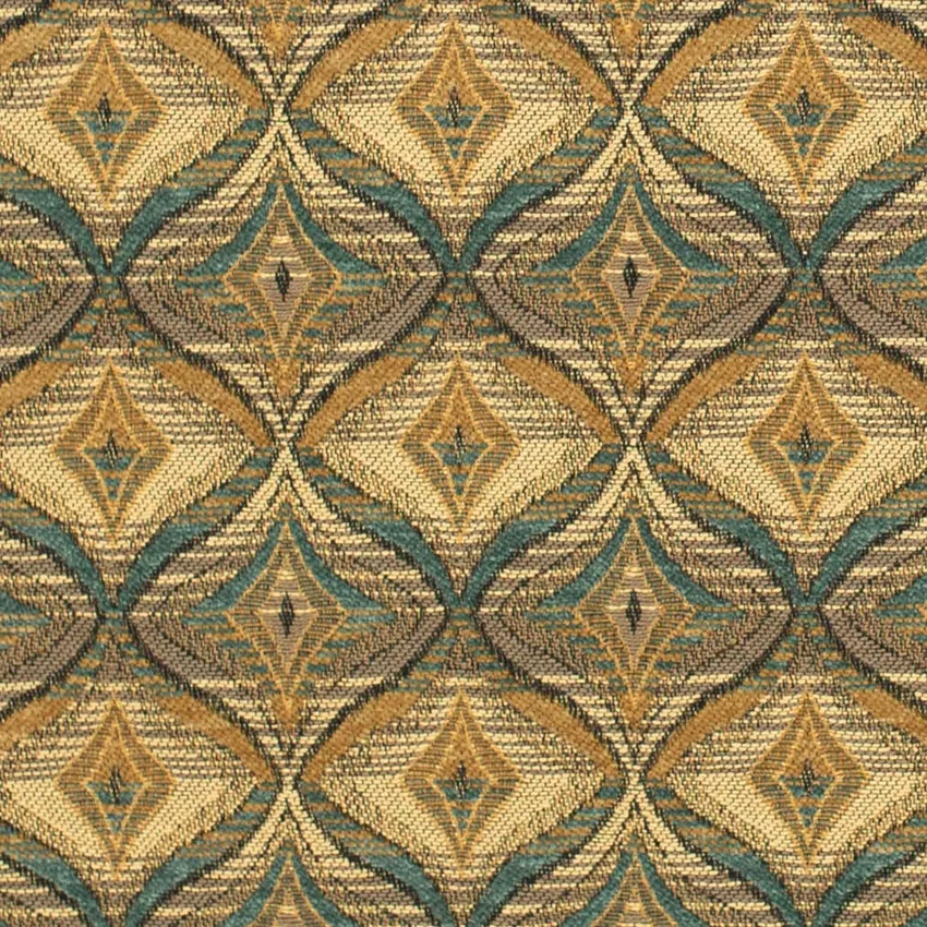 Juniper Green Abstract Geometric Woven Patterns Upholstery Fabric by ...
