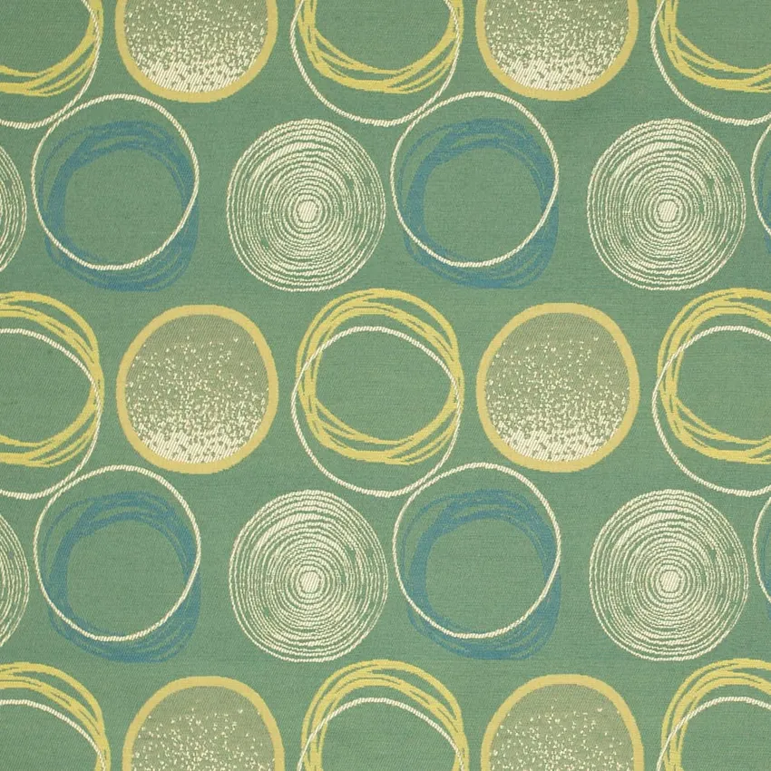 Cyprus Green Abstract Geometric Woven Patterns Upholstery Fabric by the ...